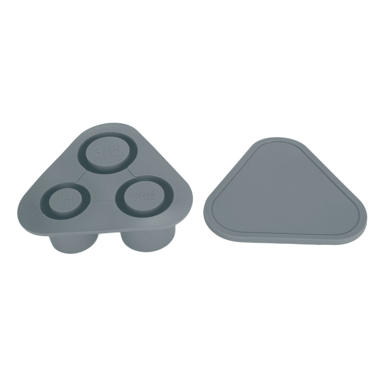 Цилиндр кубики кубики лотка легкого выпуска Полово 3pcs Silicone Cup Cup Ice Flom с крышкой для напитков кофейный коктейль серый