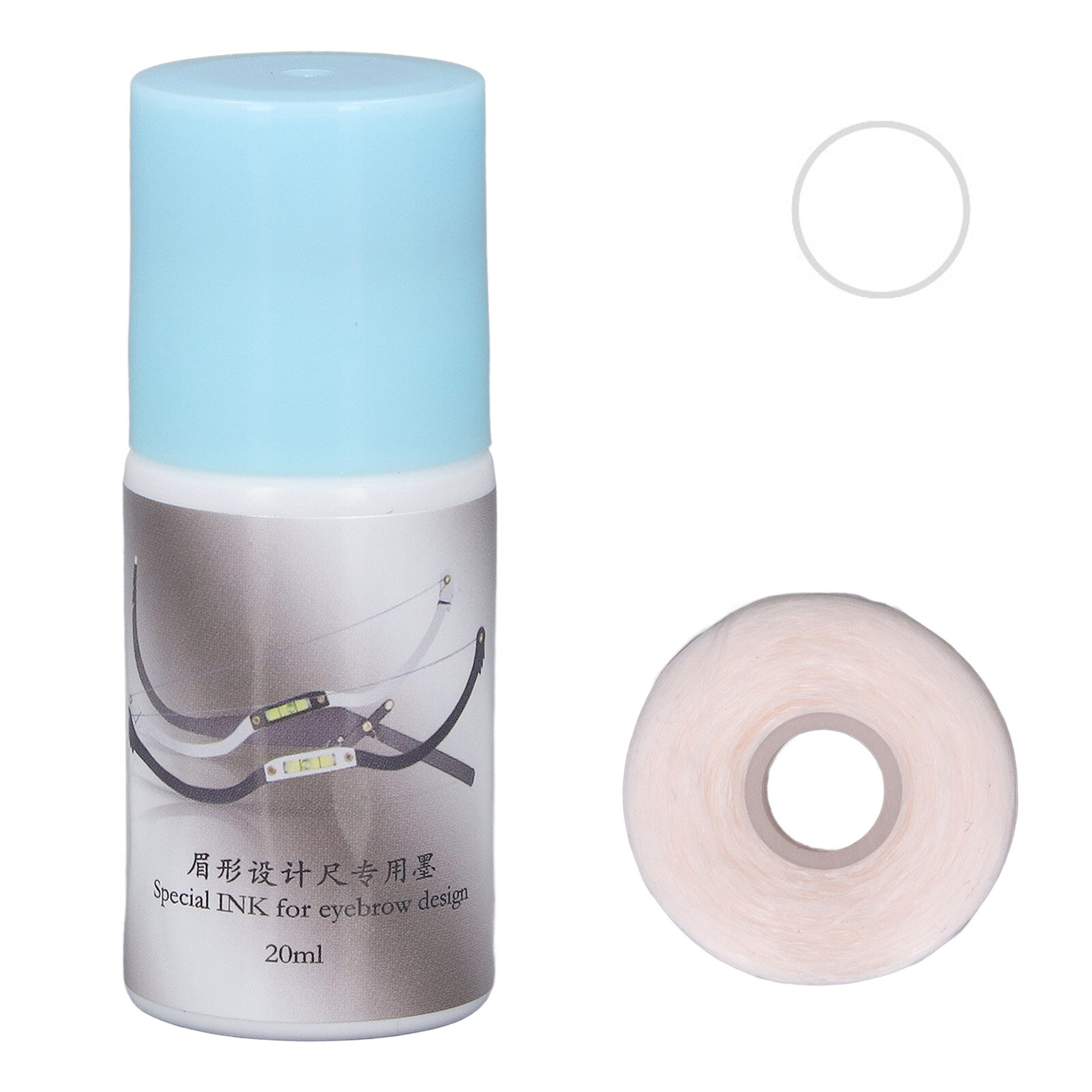 20 мл чернил для формирователя бровей с бантиком, пигментной нитью, набор аксессуаров для дизайна бровей, белыми чернилами с нитью