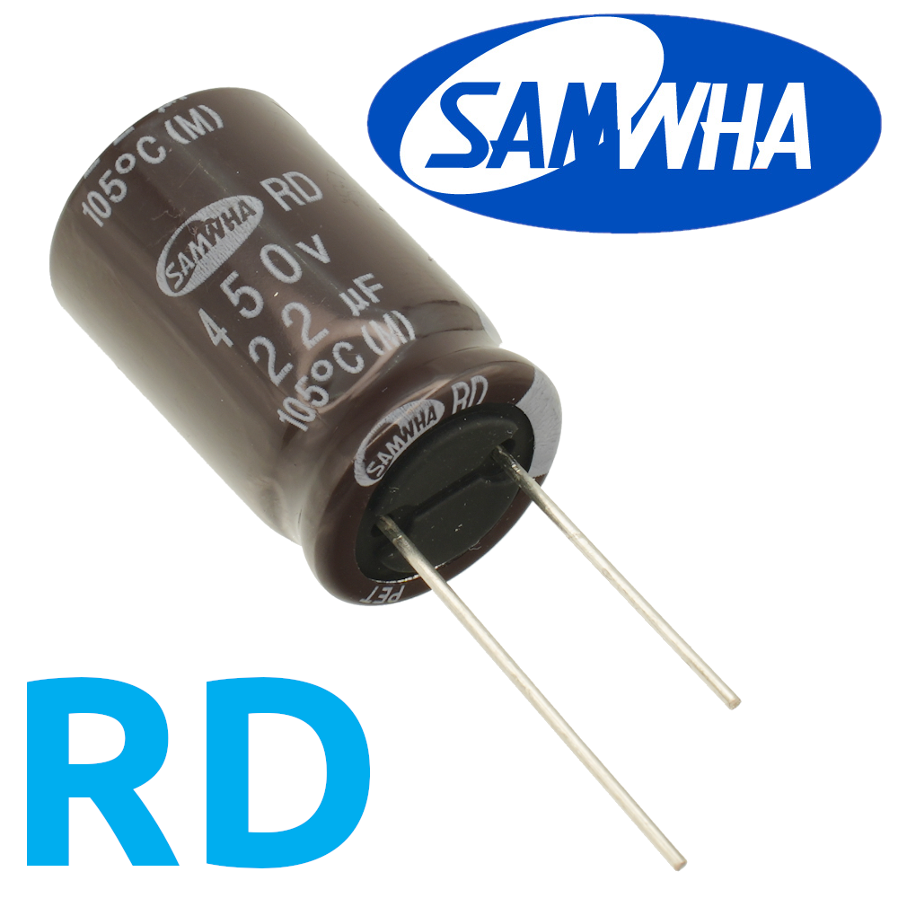 22мкФ 450В / RD / 16x25 / 105 С / конденсатор электролитический (1шт)