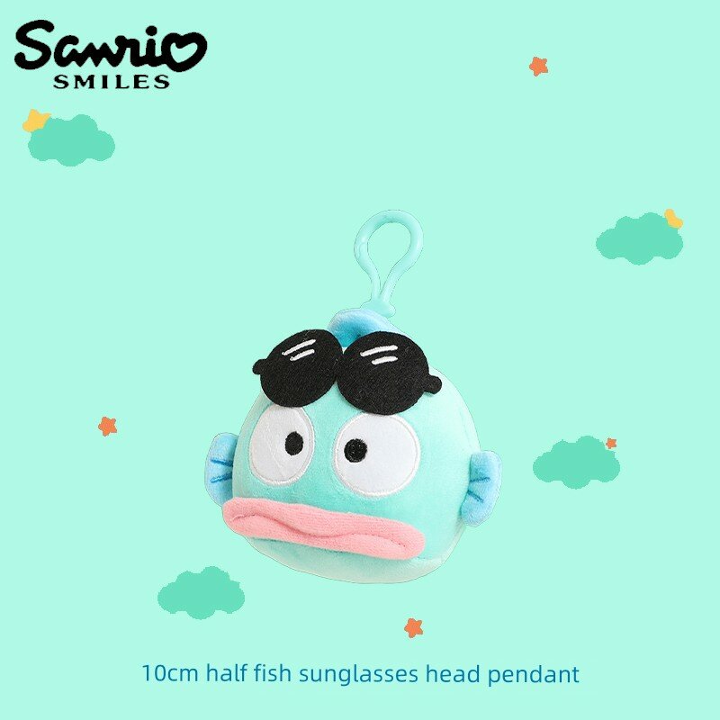 Официальный брелок Sanrio «Русалка Хантон», кукла-рыбка, милый шарм для сумки, маленькое украшение, брелок для рюкзака