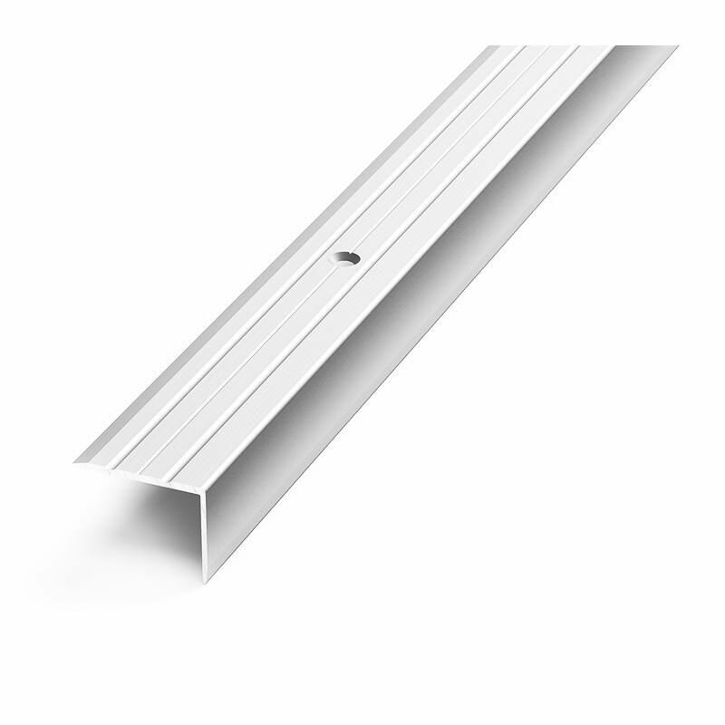 Профиль угловой Mako "Profil", 100х2,5х2 см, с отверстиями, анодированный алюминий, серебро