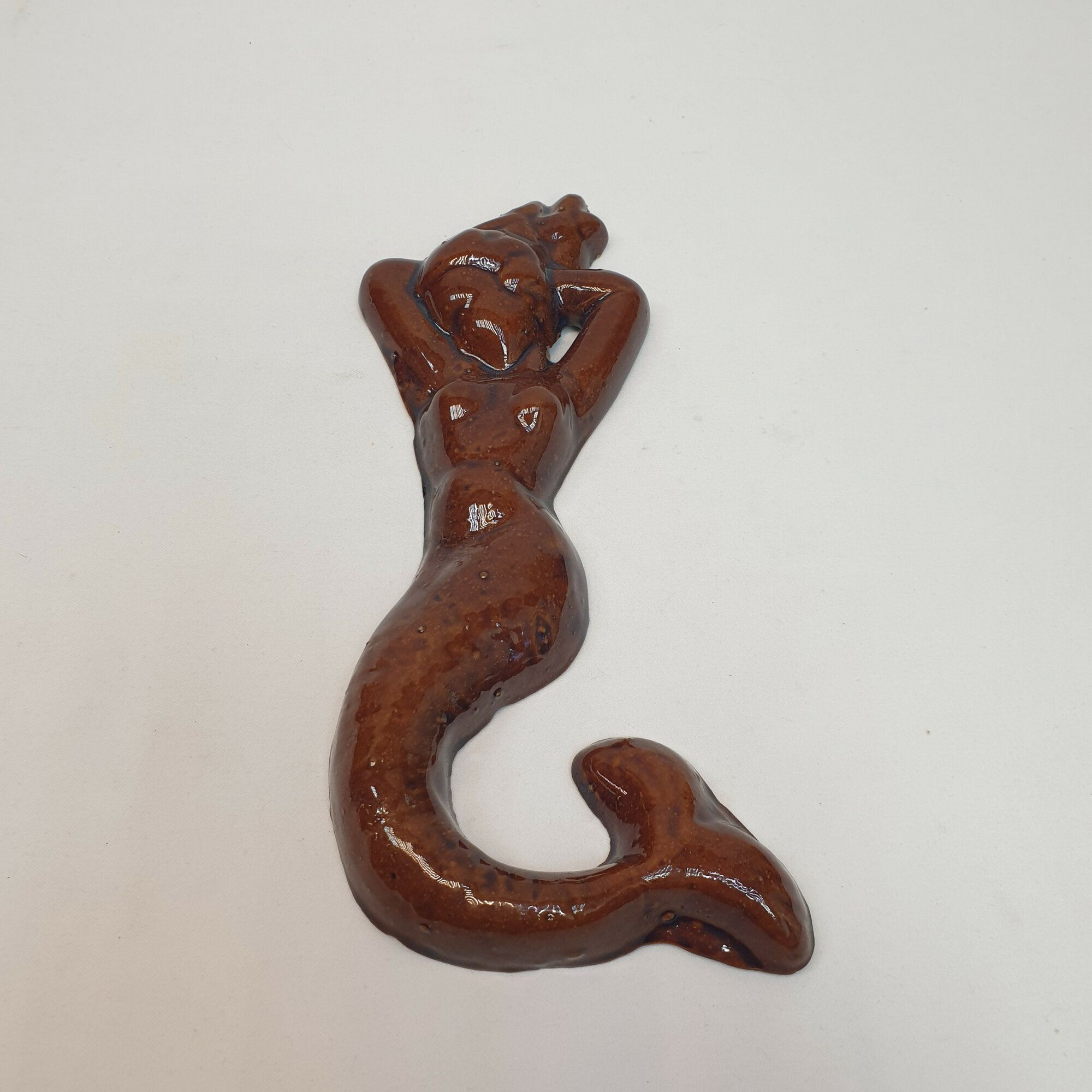 Панно керамическое СССР. Редкое, экспериментальный образец. Русалка. Орловский завод керамики