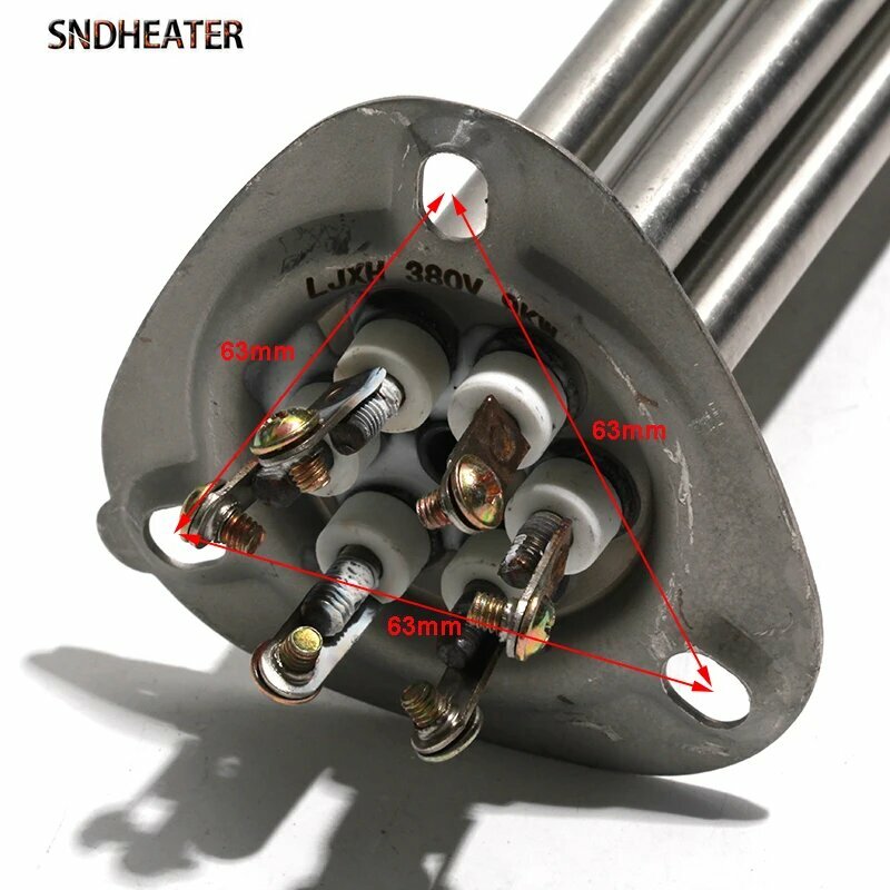 SNDHEATER электрический нагревательный элемент для воды 6/9/12 кВт 220/380 В 380V 260mm 6KW
