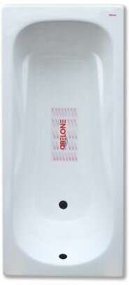 Ванна чугунная Abelone Vena 160x75x42 прямоугольная отдельностоящая, покрытие глянец, без ручек, производство Испания