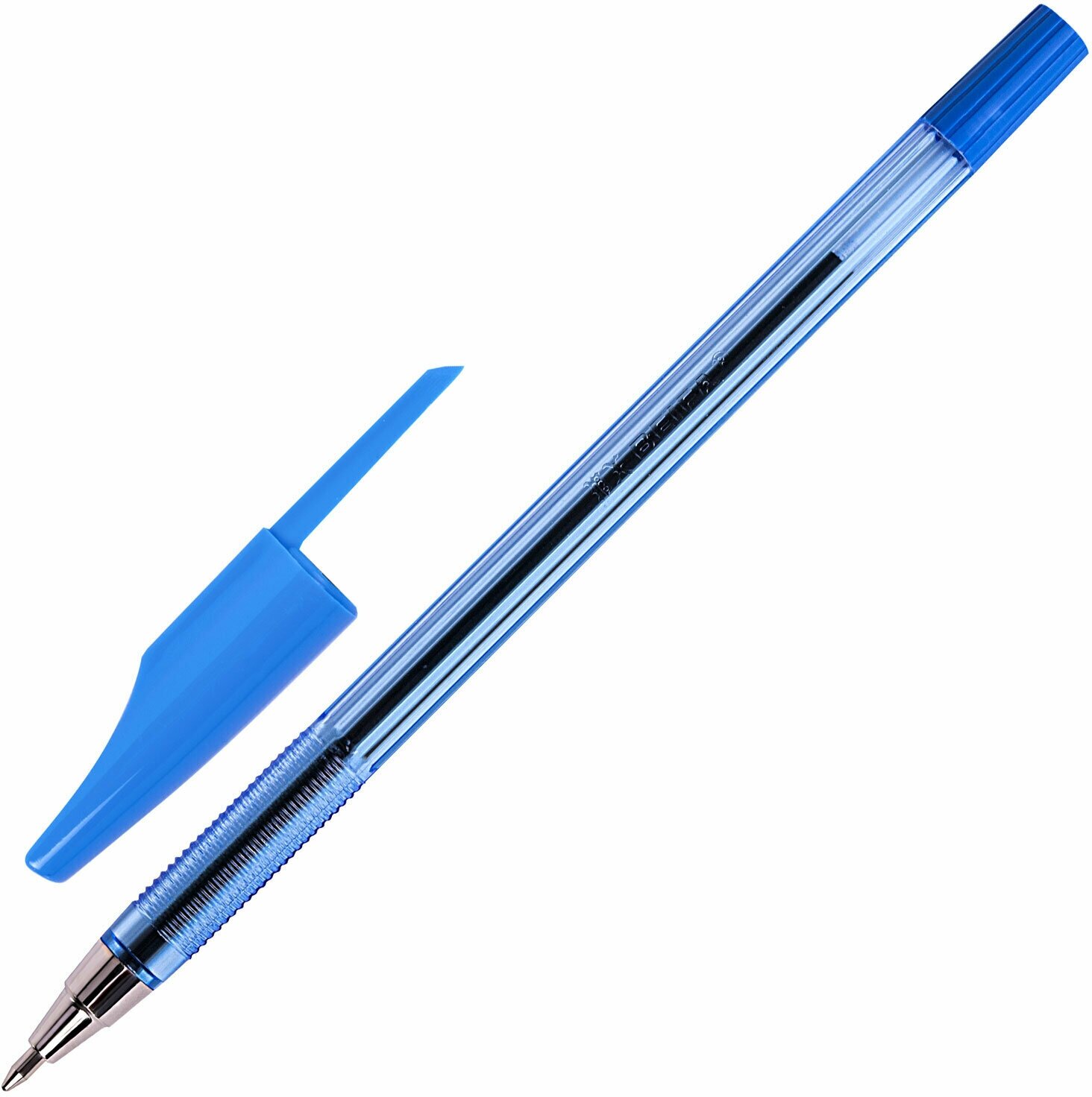 Ручка шариковая BEIFA (Бэйфа) 927, корпус тонированный синий, узел 0,7 мм, линия письма 0,5 мм, AA927-BL (упаковка 50 шт.)