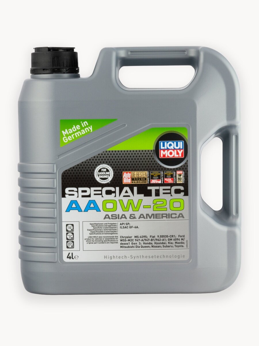 Моторное масло LIQUI MOLY Special Tec AA 0W-20 синтетическое 4л, артикул 9705