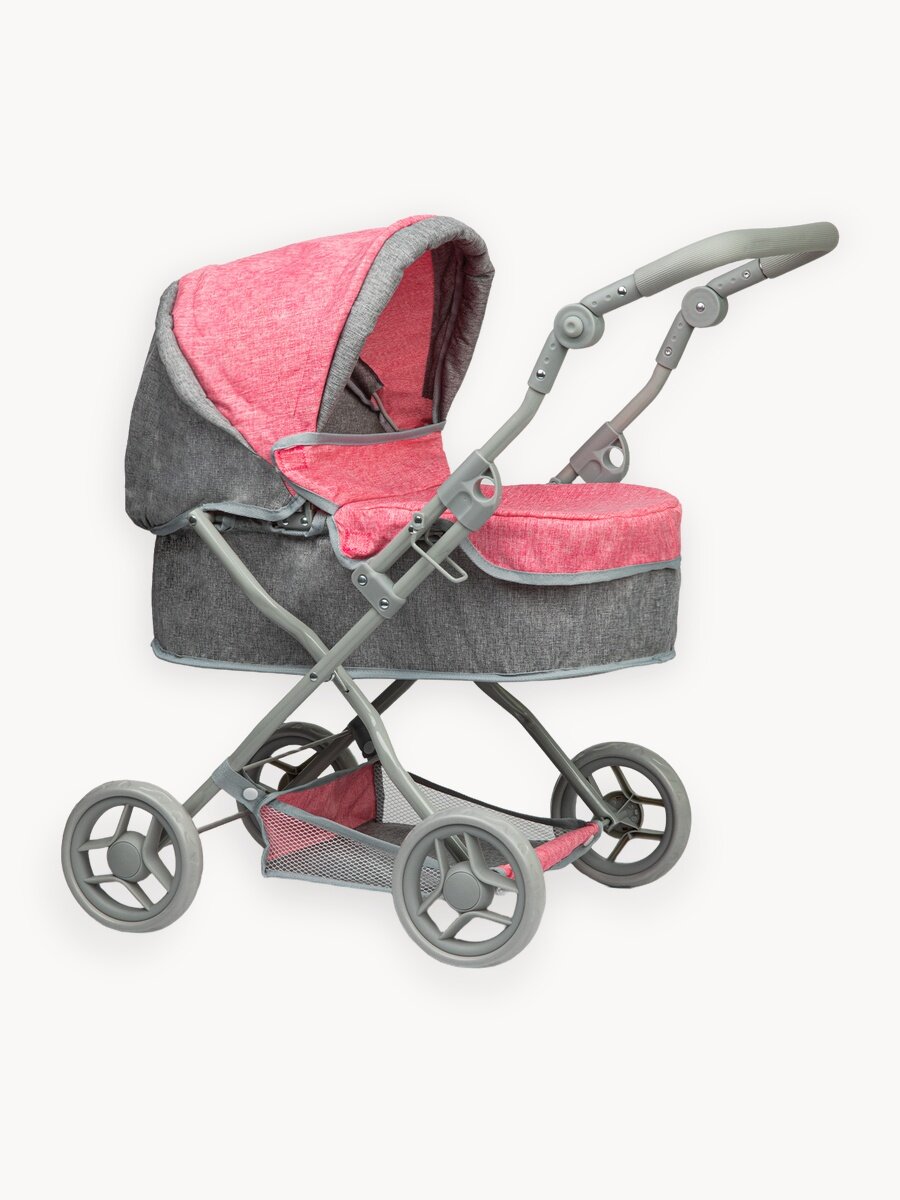 Коляска-люлька для кукол до 50 см Melobo, с регулировкой ручки по высоте, с корзиной