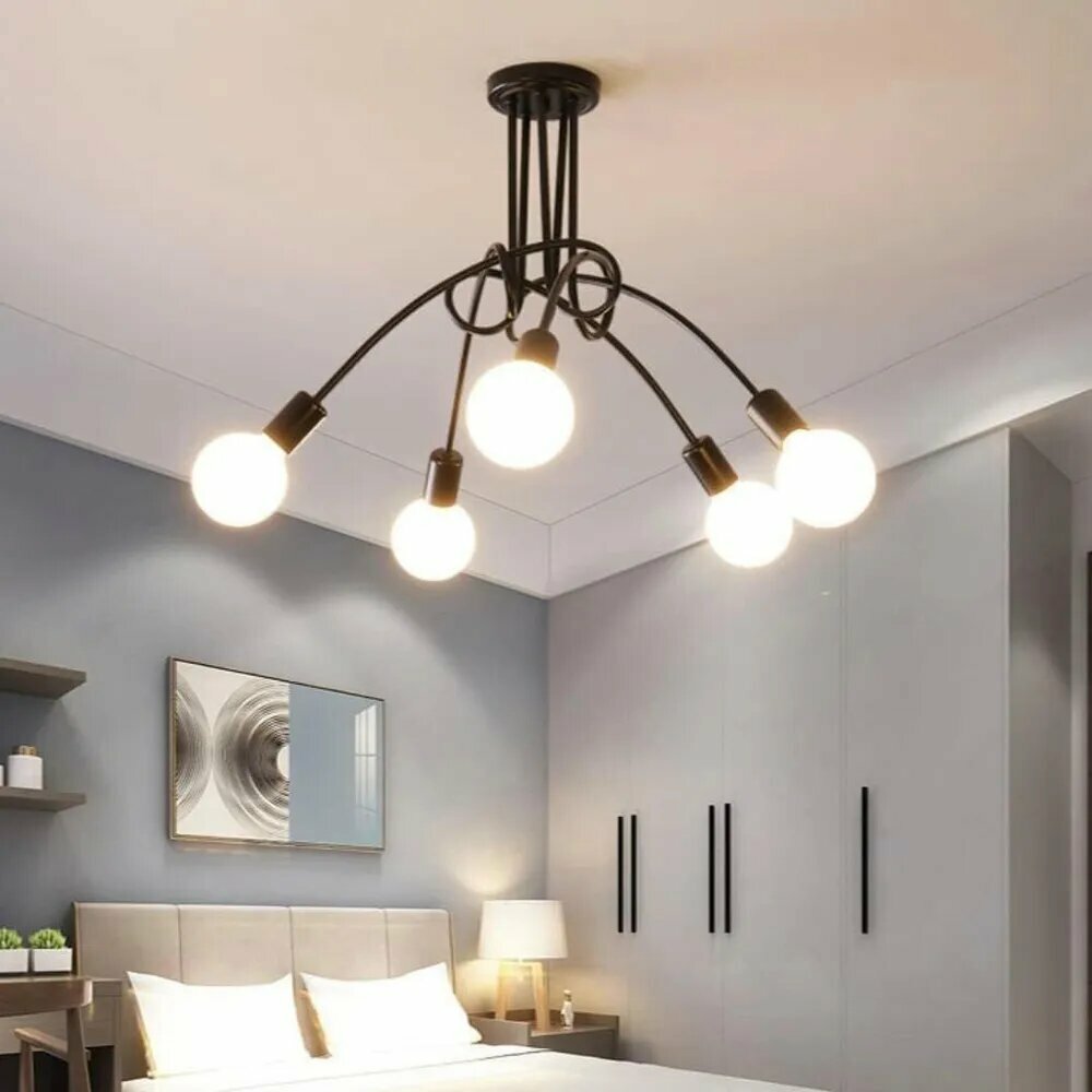 Современные потолочные светильники в скандинавском стиле: минималистичный дизайн для спальни, гостиной, детской и столовой