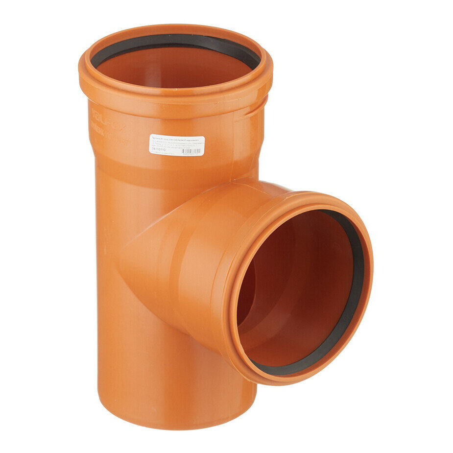 Тройник d110 мм 87,5 град. пластиковый для наружной канализации