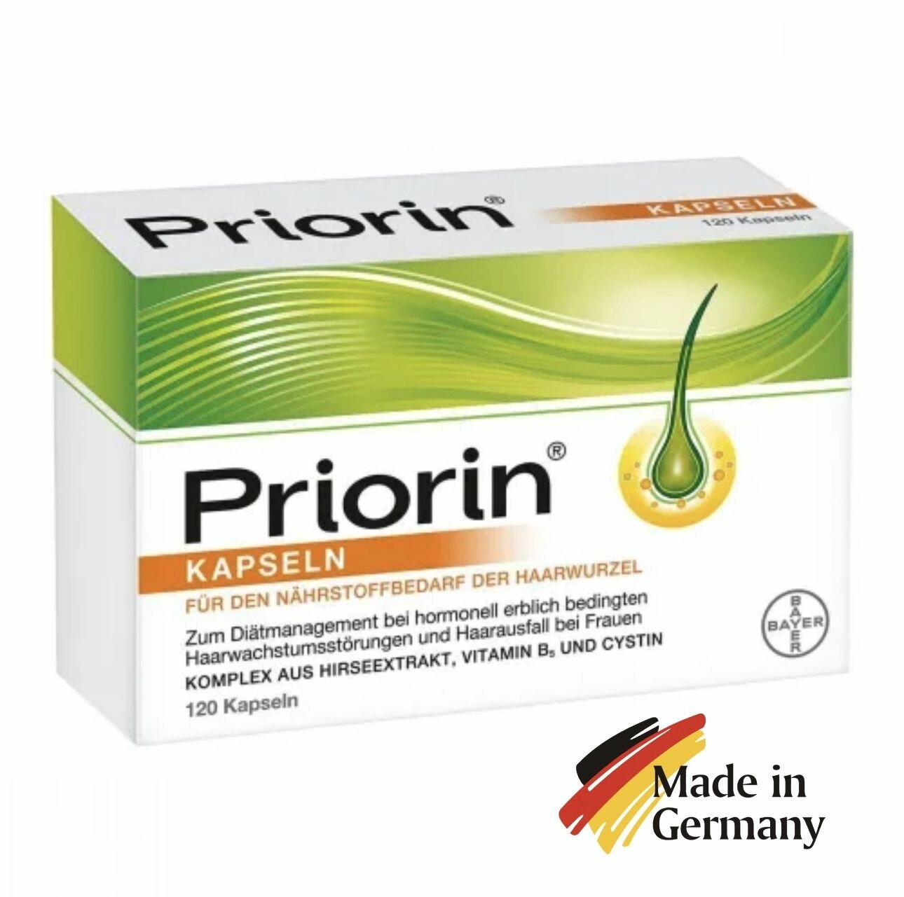 Priorin Приорин, Германия. Витаминный комплекс против выпадения волос, для роста волос, 120 шт.