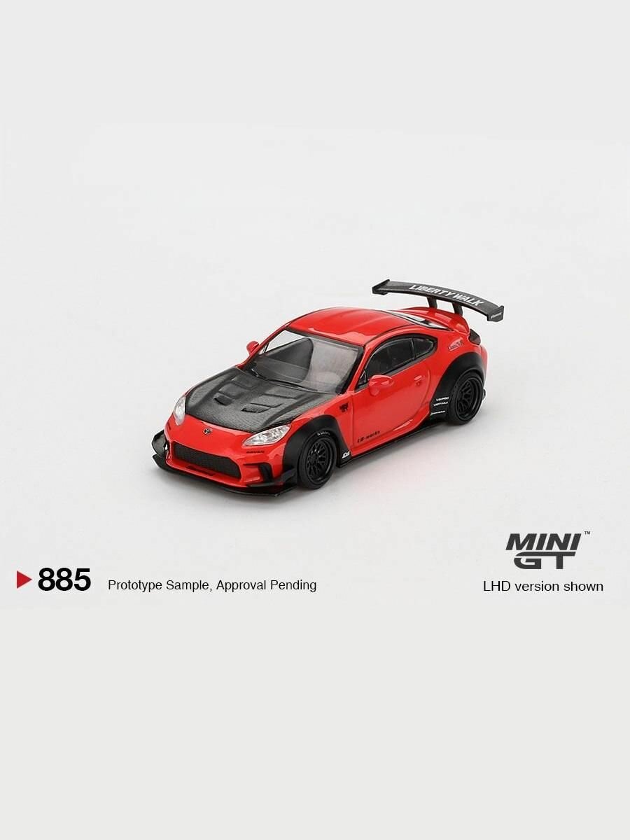 Машинка Mini GT 1/64 minigt 885 Toyota GR86 LB Nation Orange Die-cast Alloy Car Model Collection Toy Gift
