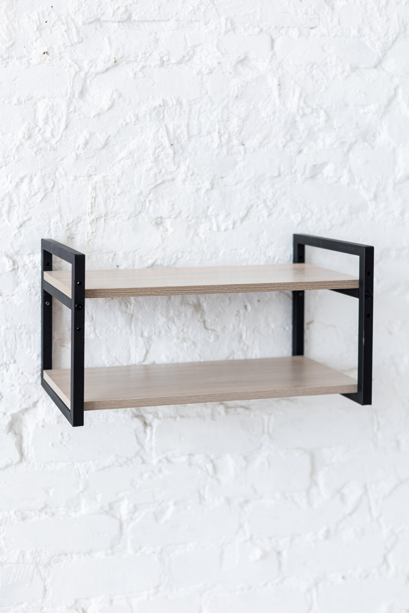 Полка настенная/настольная 580*290*300 мм, 2 уровня, ясень шимо светлый