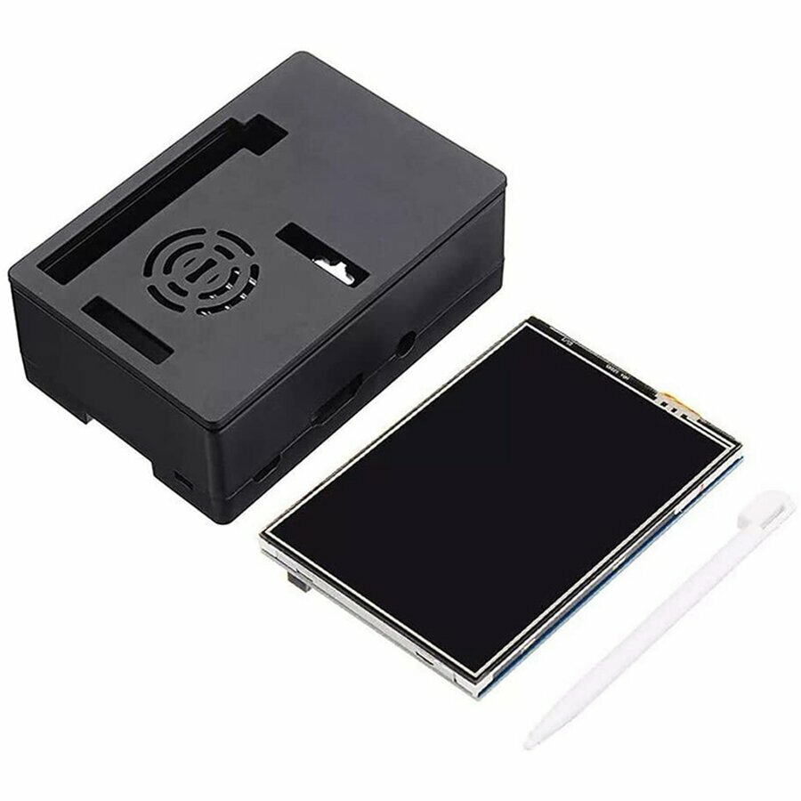 3,5-дюймовый светодиодный сенсорный экран для Raspberry Pi 4B L-дисплей, сенсорная ручка, корпус из АБС-пластика двойного назначения для Raspberry Pi 4B