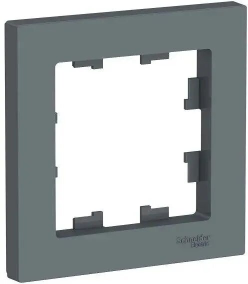Рамка Schneider Electric AtlasDesign ATN000701 наклад. 1x термопласт серый