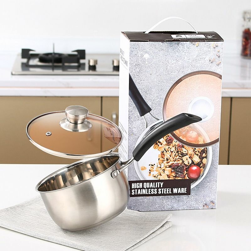 Ковшик кухонный с крышкой из нержавеющей стали 18/10 1,8 л