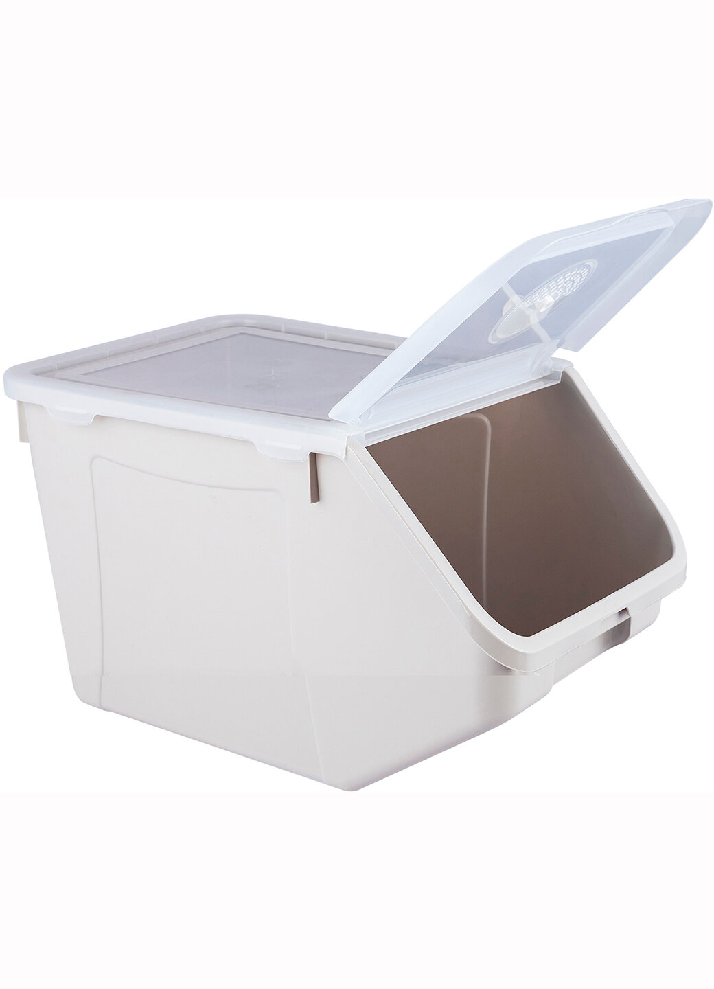 Контейнер Полимербыт 825, для овощей, с крышкой и клапаном, 9 литров (бежевый)