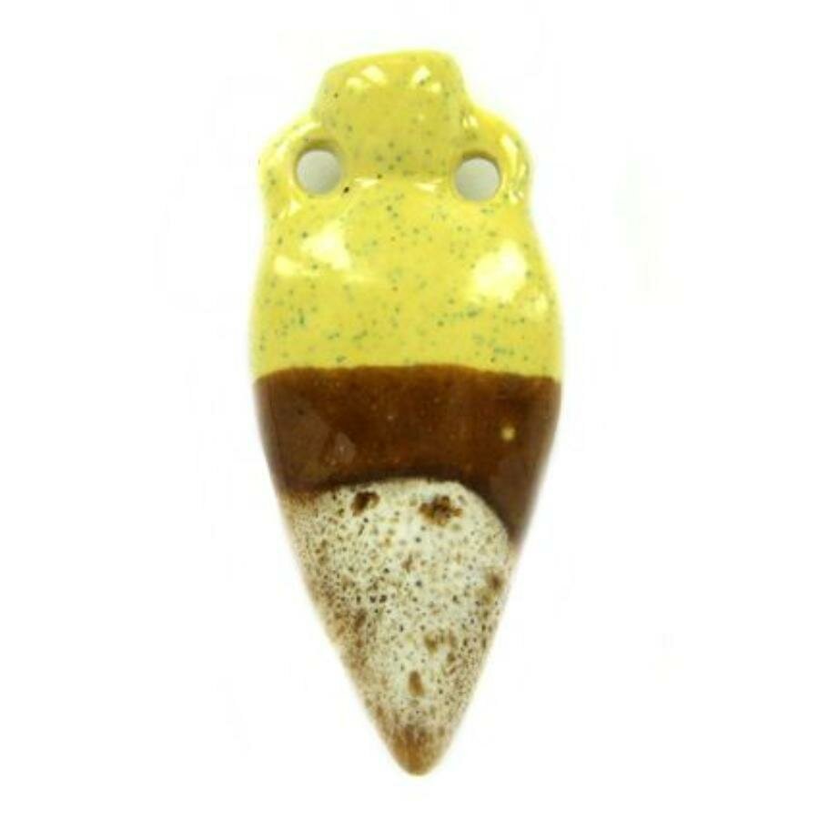 Аромакулон керамический амфора разноцветная эмаль TA033, со шнурком (размер 4,8*2 см.), 1 шт.