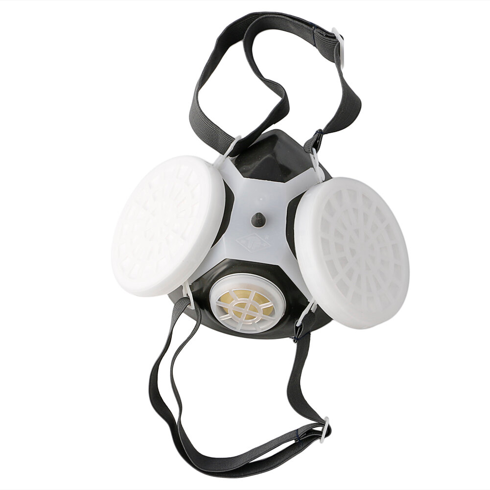 Респиратор Двойной Противопылевой Противогаз Двойная Химическая Аэрозольная Краска Защитный Головной Убор Новый
