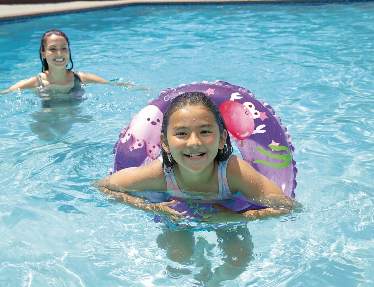 Надувной круг Морские жители прозрачный, 61 см, от 6 до 10 лет, 59242-8