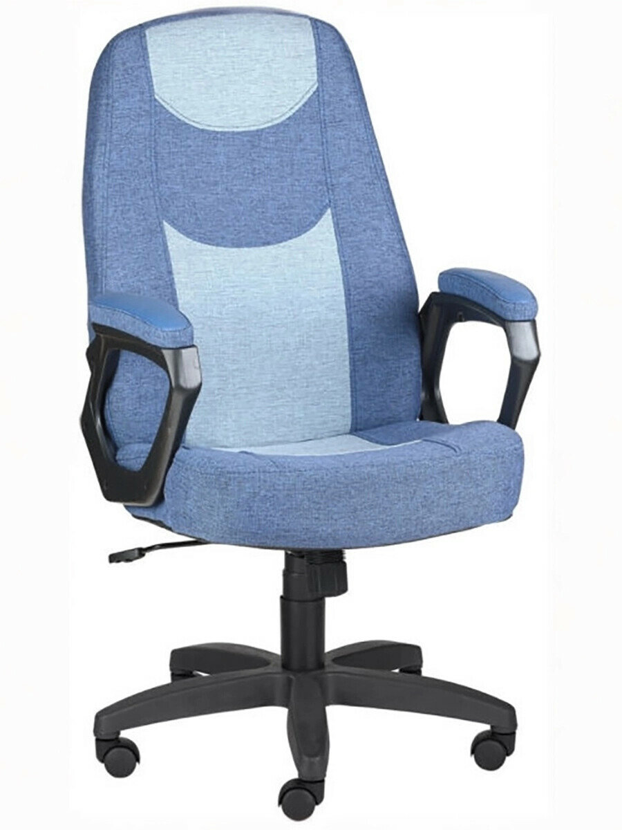Компьютерное кресло OLSS Амиго 511 HOME, обивка ткань/экокожа, цвет синий, голубой