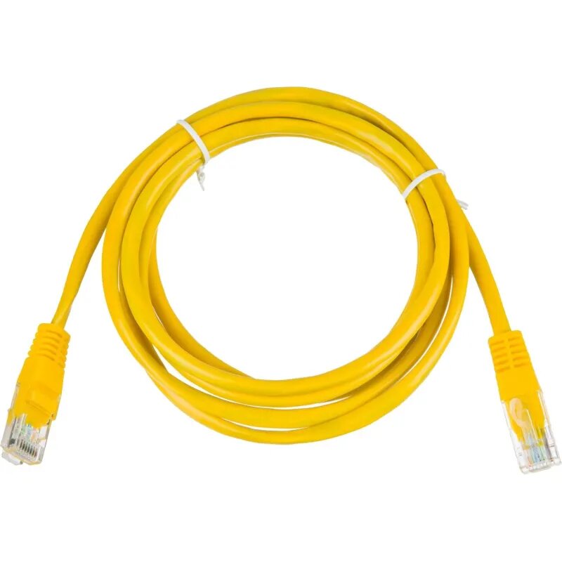 Патч-корд BigTech OPCC021 UTP CCA кат.5e/2м/литой/многожильный (желтый) 1883299