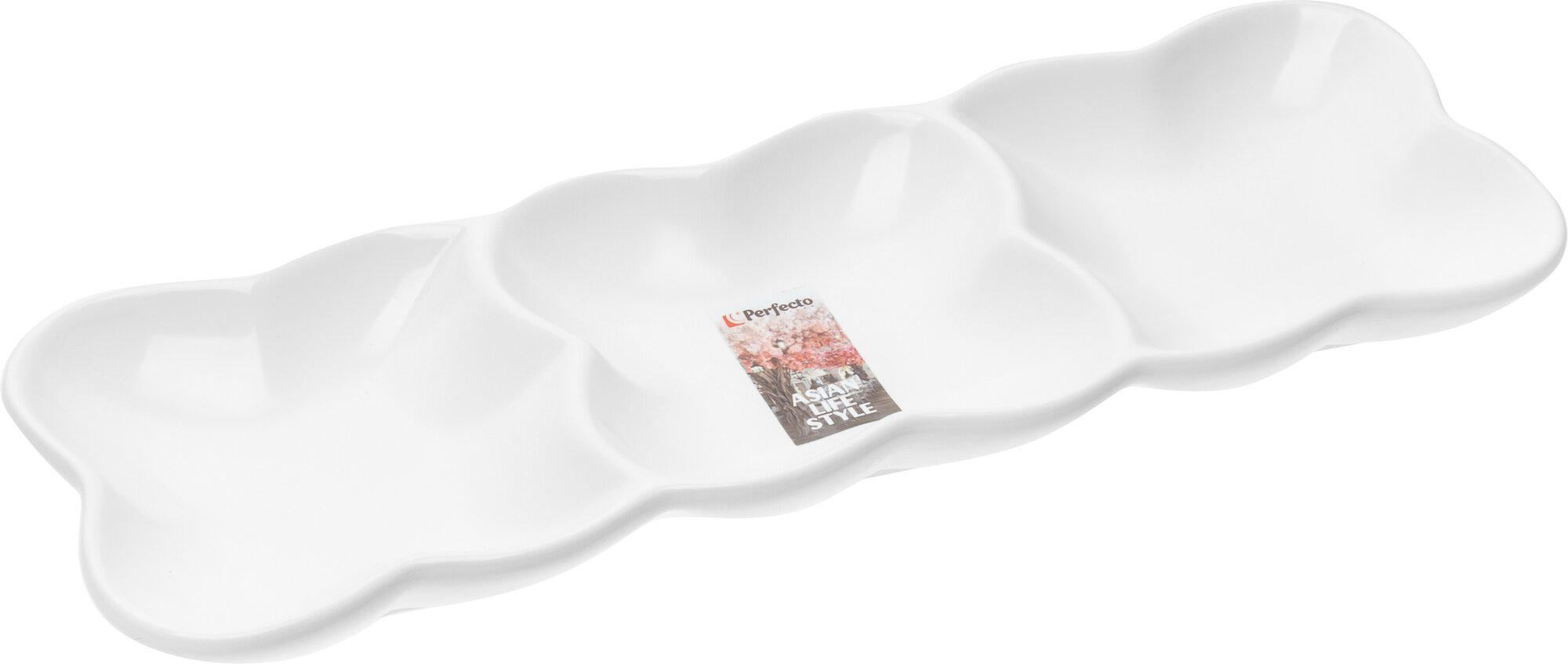 Менажница PERFECTO LINEA Asian 29,5х10х2,5 см керамическая прямоугольная белый 17-102950