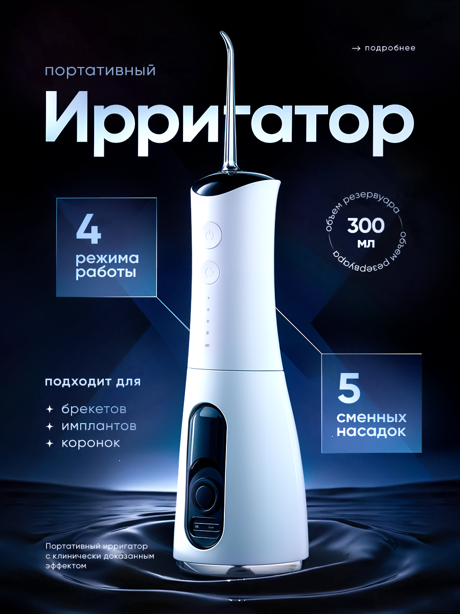 Ирригатор для зубов и десен портативный