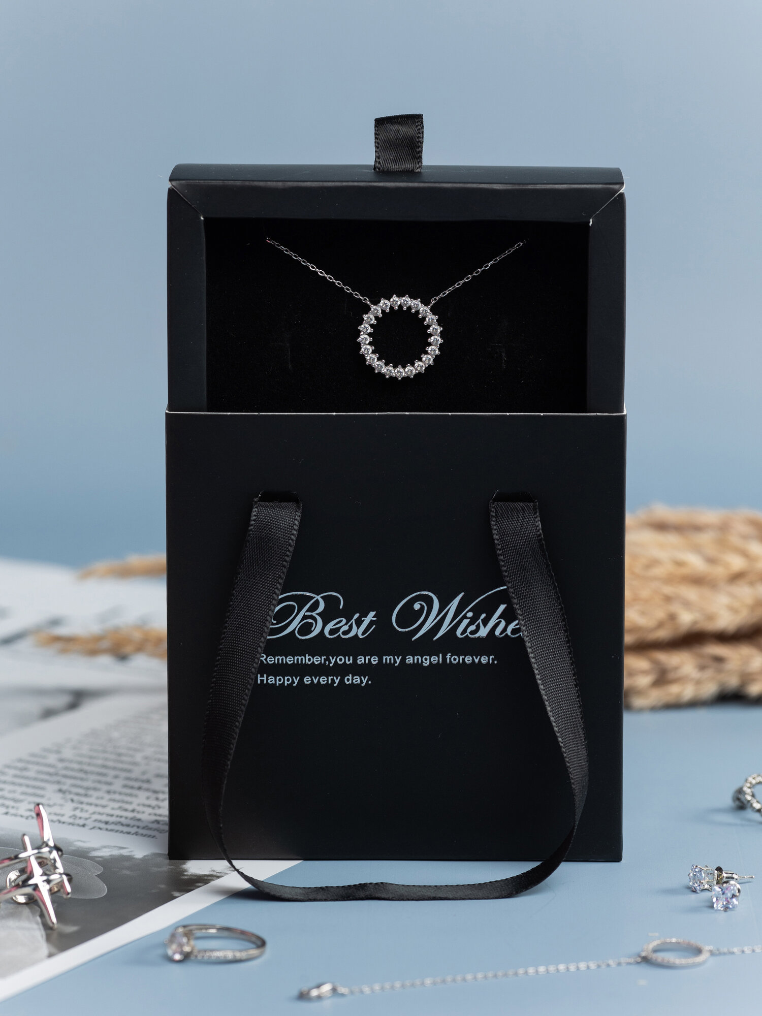 Подарочная коробка 10×10×3,5 см, чёрная матовая для украшений и подарков, COLOR Si