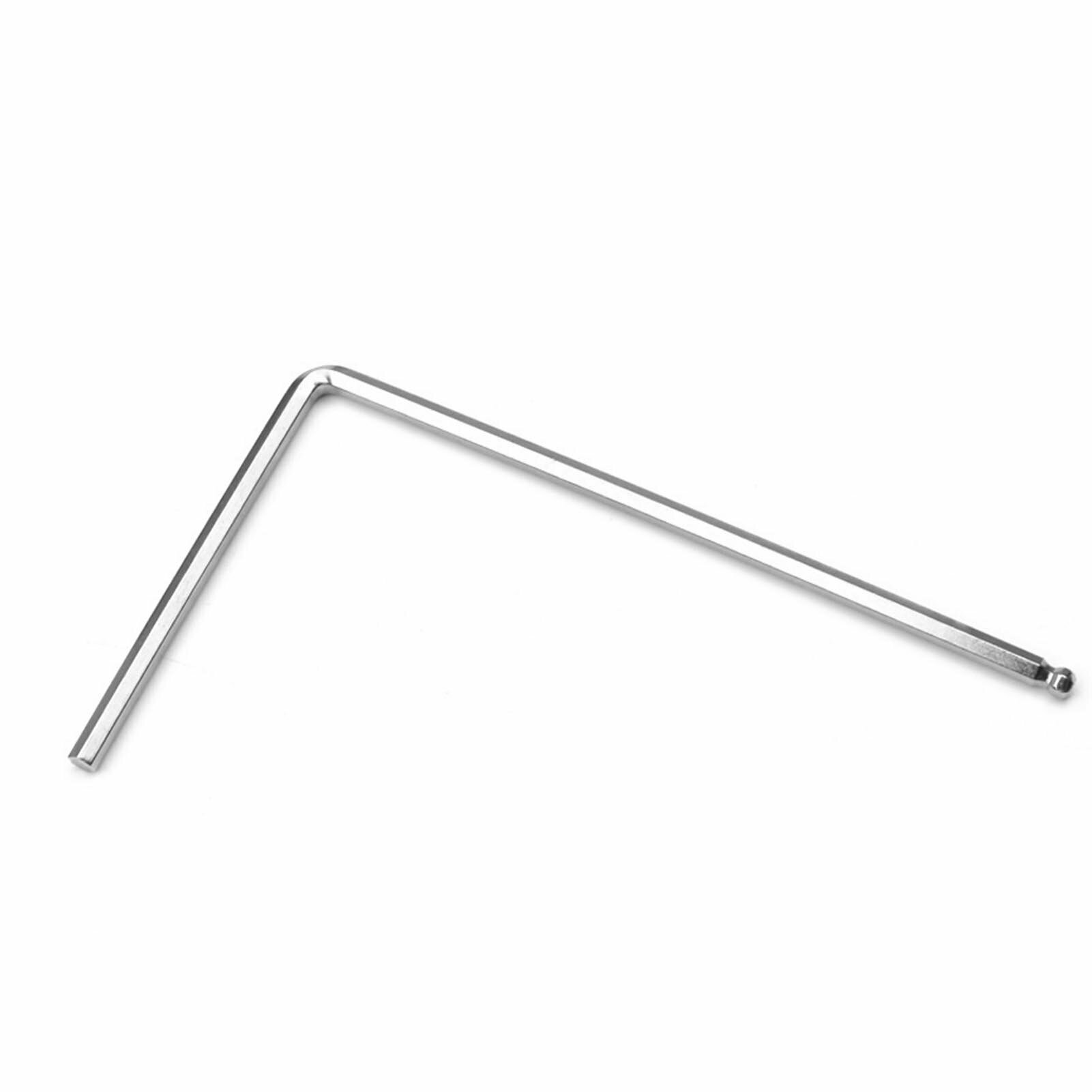 Шестигранный ключ для гитары, металлический, с плоским шаровидным наконечником, 4 мм, аксессуар для ремонта и обслуживания инструментов, серебристый.