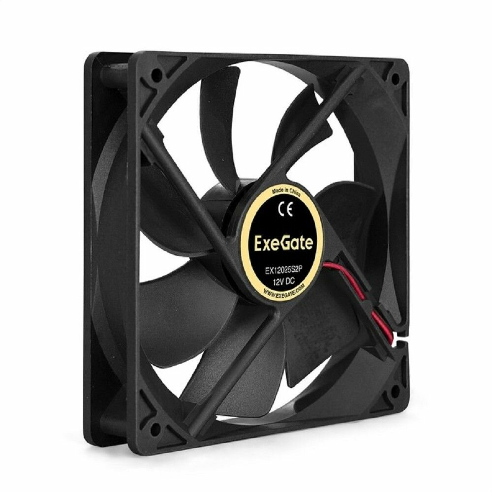 EXEGATE Вентиляторы EX294048RUS Вентилятор EX12025S2P, 120x120x25 мм, Sleeve bearing подшипник скольжения , 2pin разъем 2.54; для блоков питания ATX , 1400RPM, 25dBA