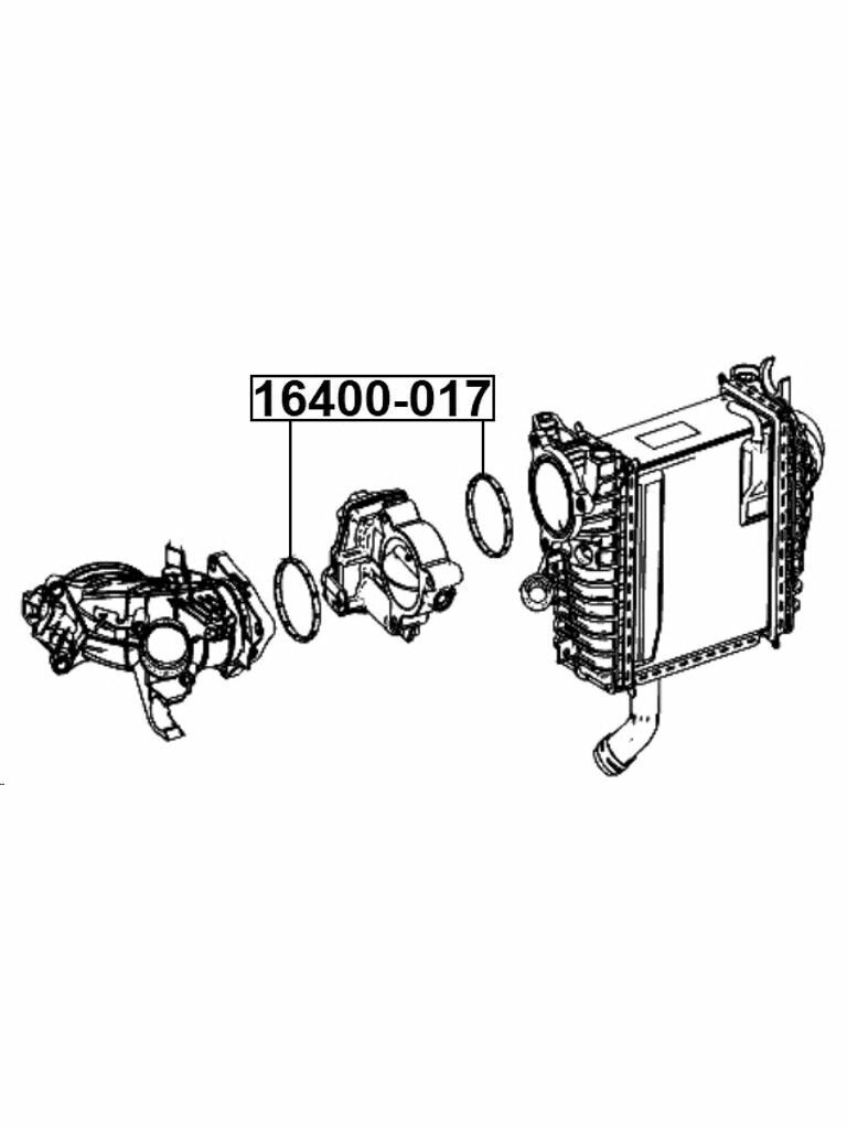 Кольцо уплотнительное корпуса дроссельной заслонки MERCEDES BENZ 16400-017 FEBEST.