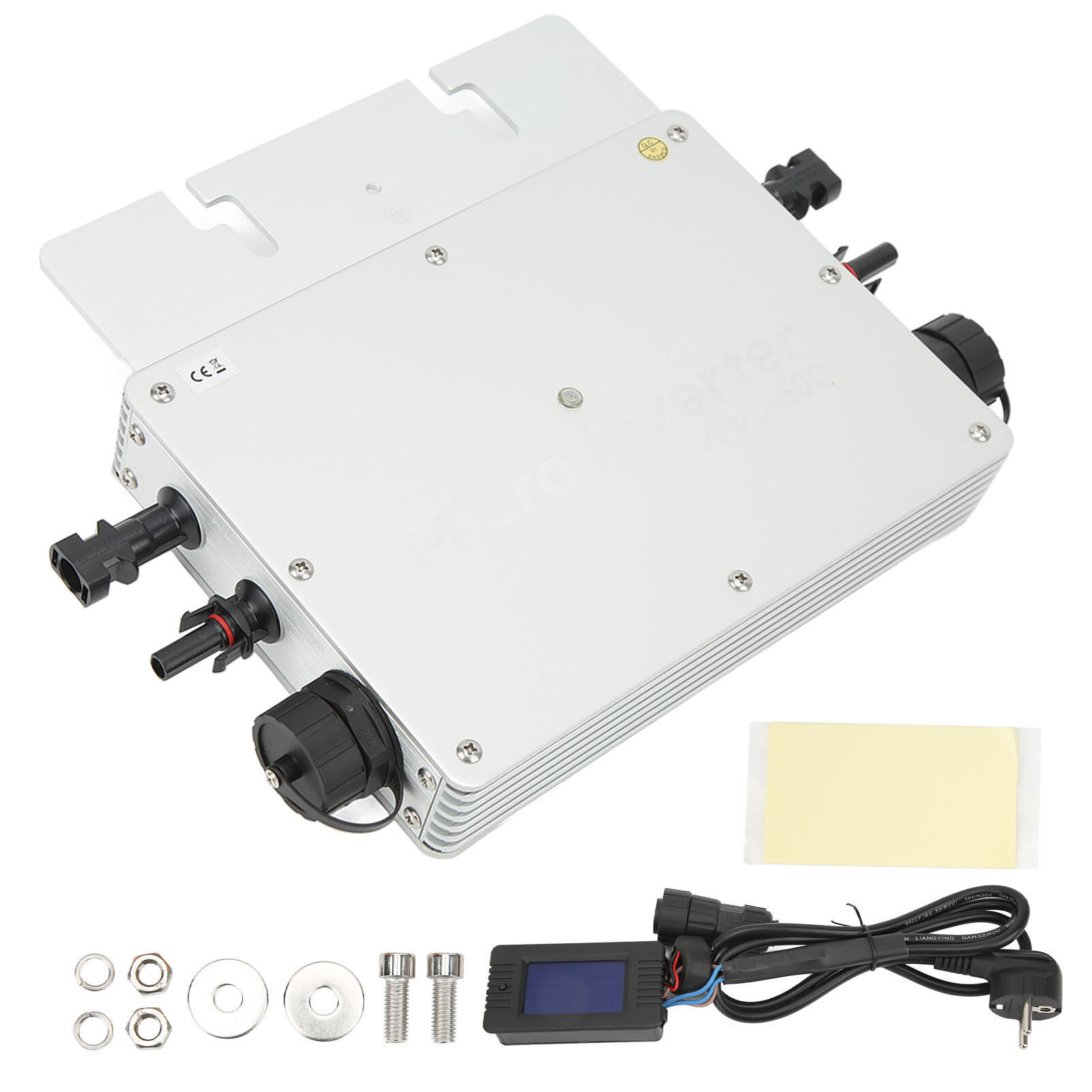 600W Солнечный Микроинвертор для Сетевого Подключения IP65 Водонепроницаемый с Водонепроницаемым LCD