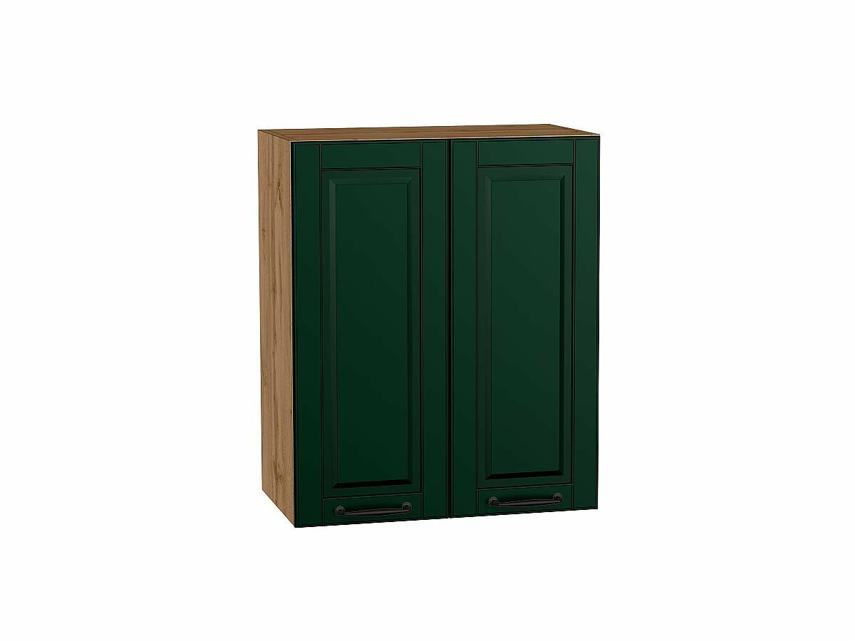Шкаф верхний с 2-мя дверцами Дублин, цвет фасада Special Green, цвет каркаса Дуб Вотан, 716*600*318 мм