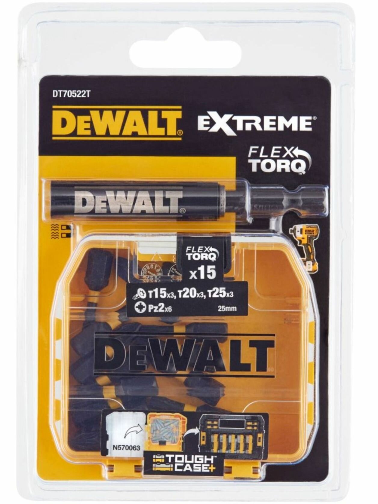 Набор "DeWalt" 16 пр. (биты, торц. головки) DT70522T-QZ