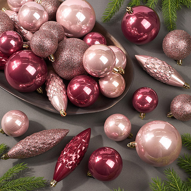 Набор пластиковых шаров Charmic - Ягодная Карамель 5-12 см, 31 шт, Koopman, CAN207360