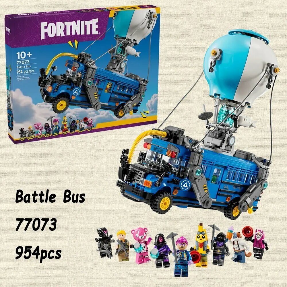 Новый продукт конструктор 77073, ограниченная серия, игрушка-строительный блок Fortnite Battle Bus