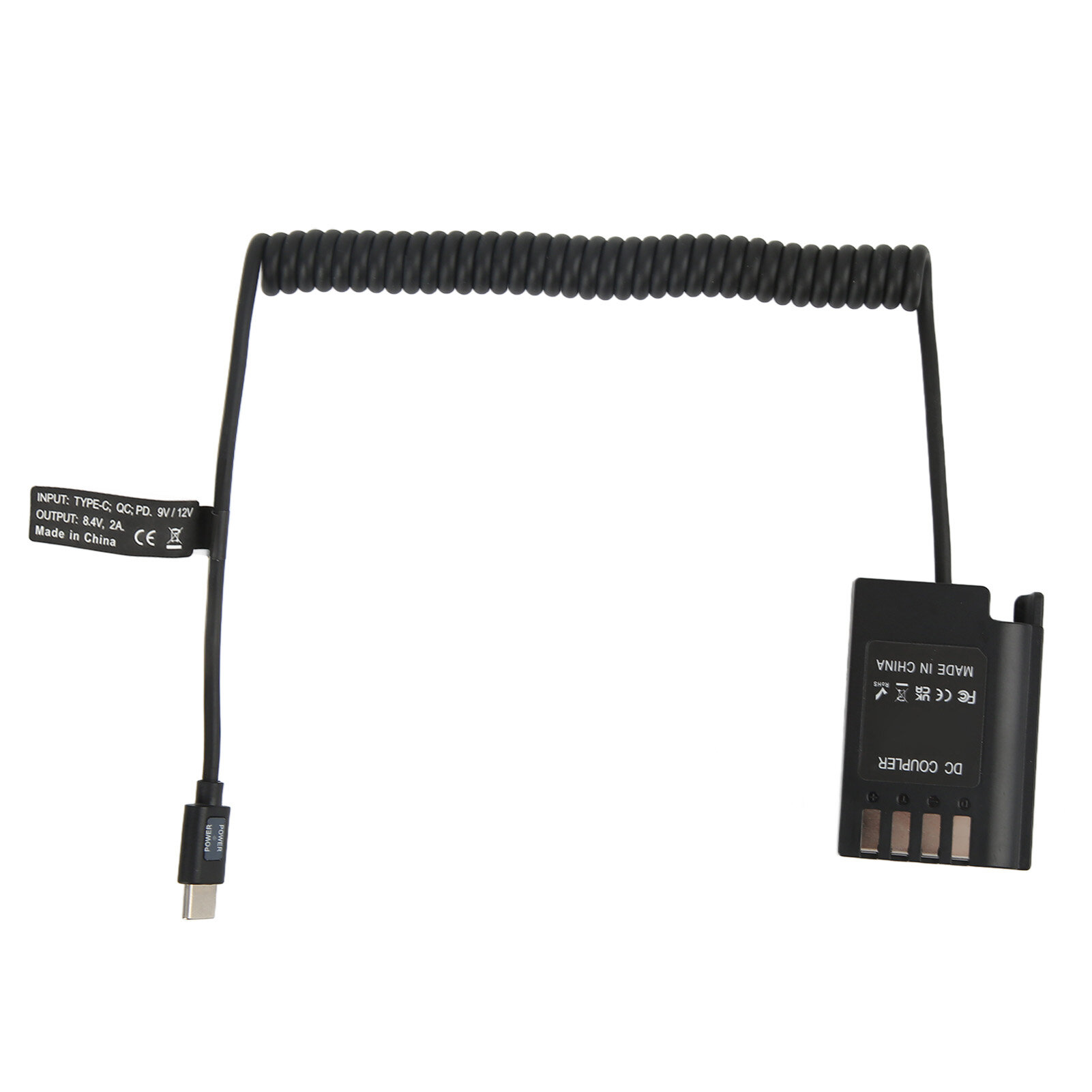 Адаптер питания DMW DCC17 DC Coupler Type C к DMW BLK22 (имитатор батареи) с поддержкой QC PD для цифровых камер Lumix S5 DCS5 DCS5K GH5M2 GH6
