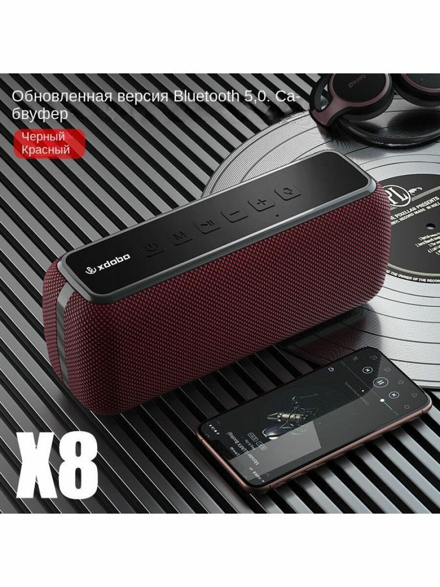 Xdobo X8 II обновленная версия портативный Bluetooth-динамик 60 Вт сабвуфер беспроводной водонепроницаемый блок питания TWS 6600 мАч поддержка USB/TF/AUX G