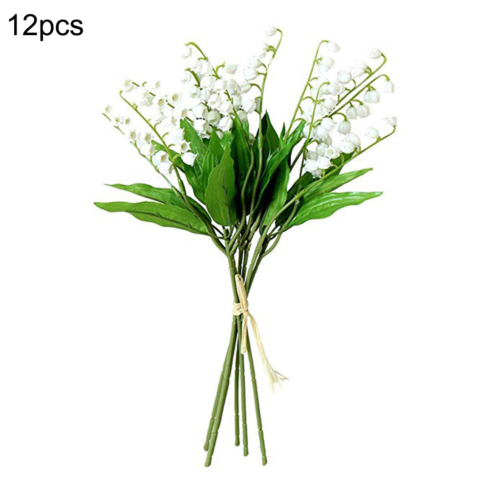 12pc Artificial Lily of The Valley High Simulation Fake Flower for Home Wedding Decoration