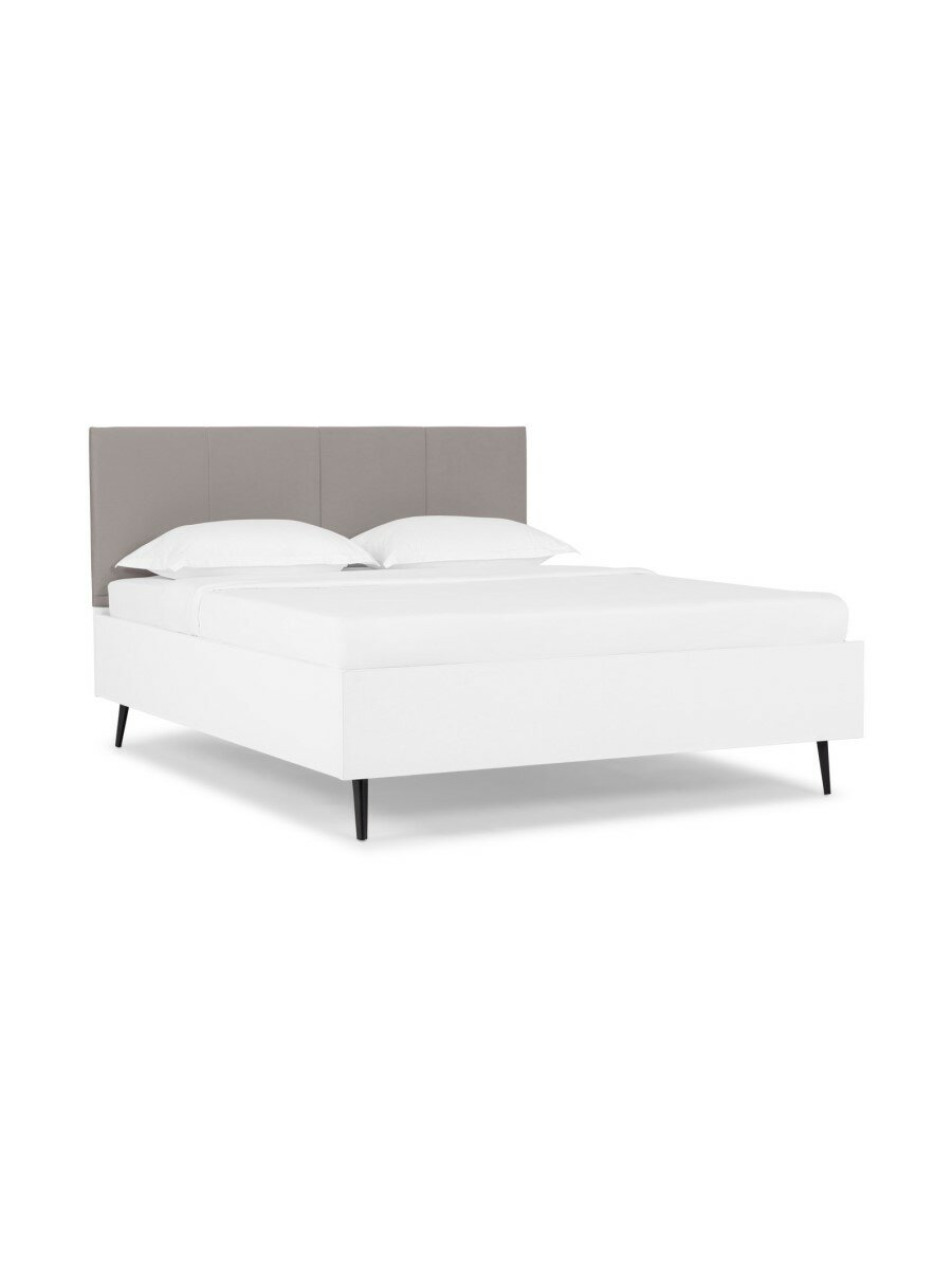 Кровать с подъемным механизмом Askona (Аскона) Nolan (Нолан) Белый Премиум Тк. Casanova Grey 140х200