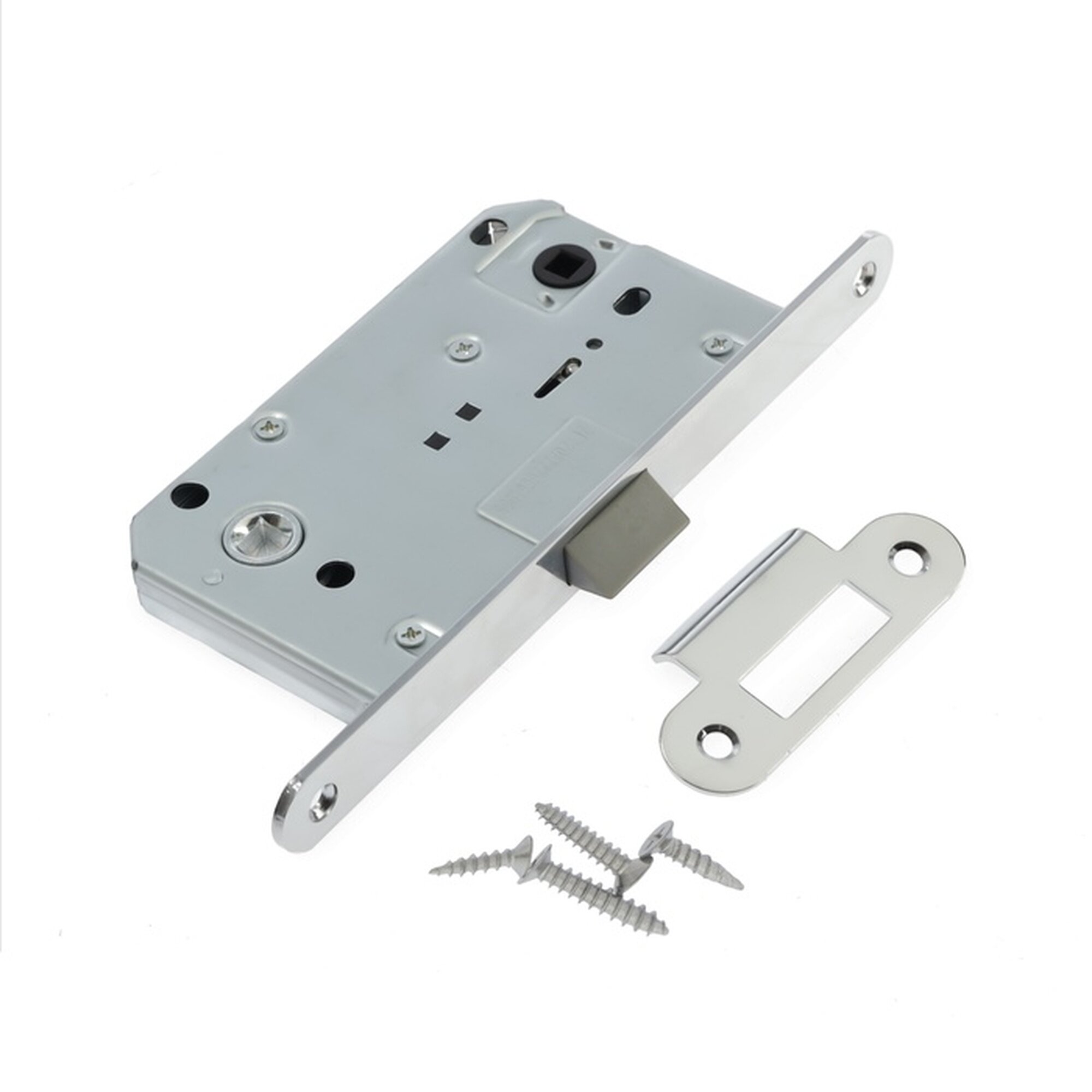 Защелка врезная LOCKLAND ZLK1CP, цвет хром, м/о 96 мм, пластиковый язычок