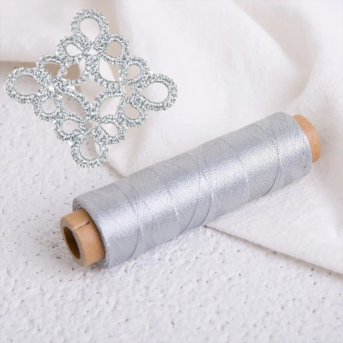 Металлическая нить Asmoothread для рукоделия Серебряный, 2091