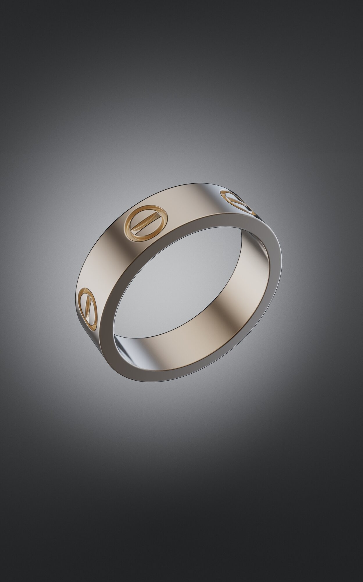 Р-р 18 3d модель 3д файл Stl, 3d-jewelry, обручальное кольцо с болтиками без камней