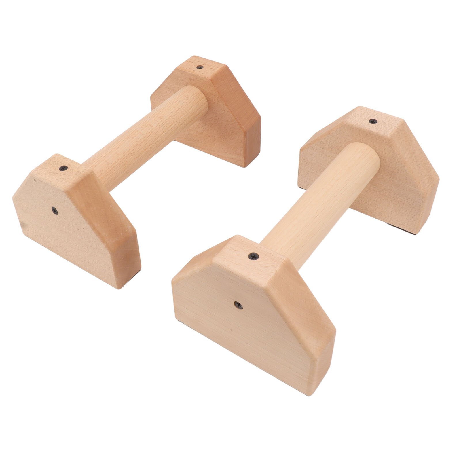 2pcs Wooden Push Up Handles Anti Slip Pushup Bar Handstand Parallettes Bars for Indoor Outdoor 30cm / 11.8in