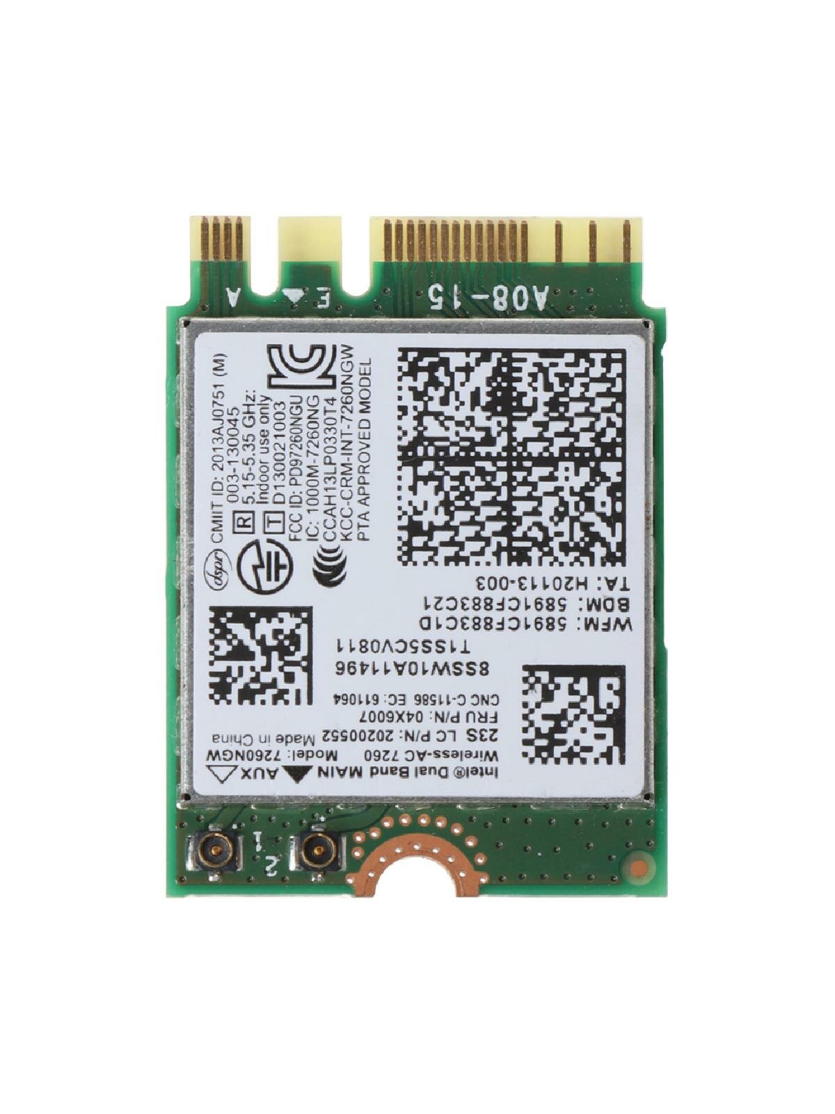 Fit for ThinkPad X240 T440 T540P L440 L540 W540 5G WiFi Dual Band 7260NGW AC FRU:04X6007 Wireless Adapter Card Converter