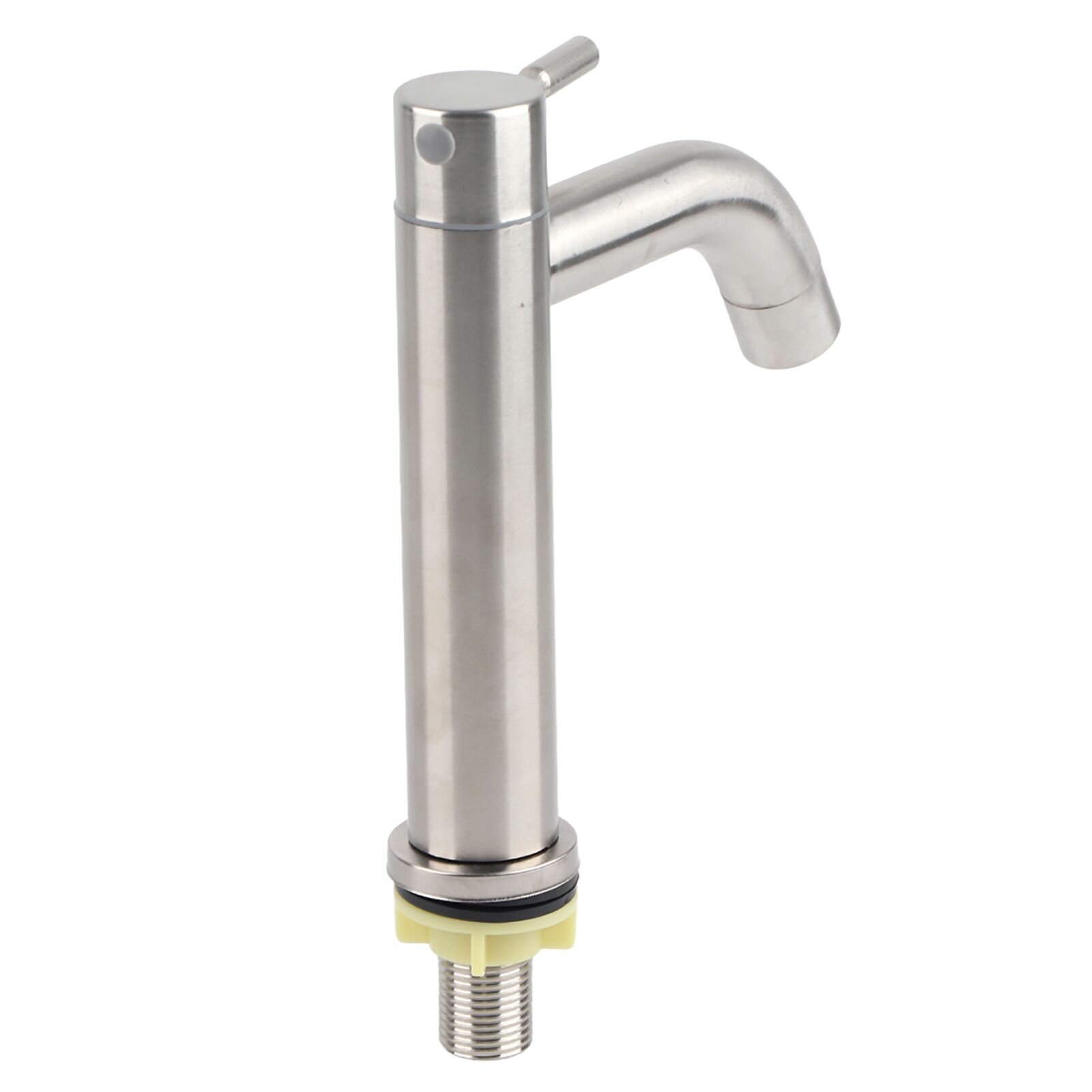 G1/2 Матовый одинарный кран для холодной воды из нержавеющей стали, смеситель для умывальника, аксессуар для ванной комнаты, цилиндр, одинарный кран для холодной воды (без трубки)