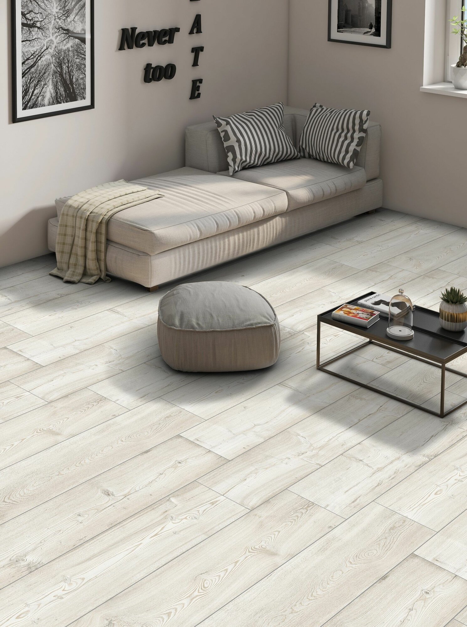 Керамогранит ENNFACE 20 х 120 см, Glacier Natural, матовый, 1,20 м2 в упаковке (5 шт.)