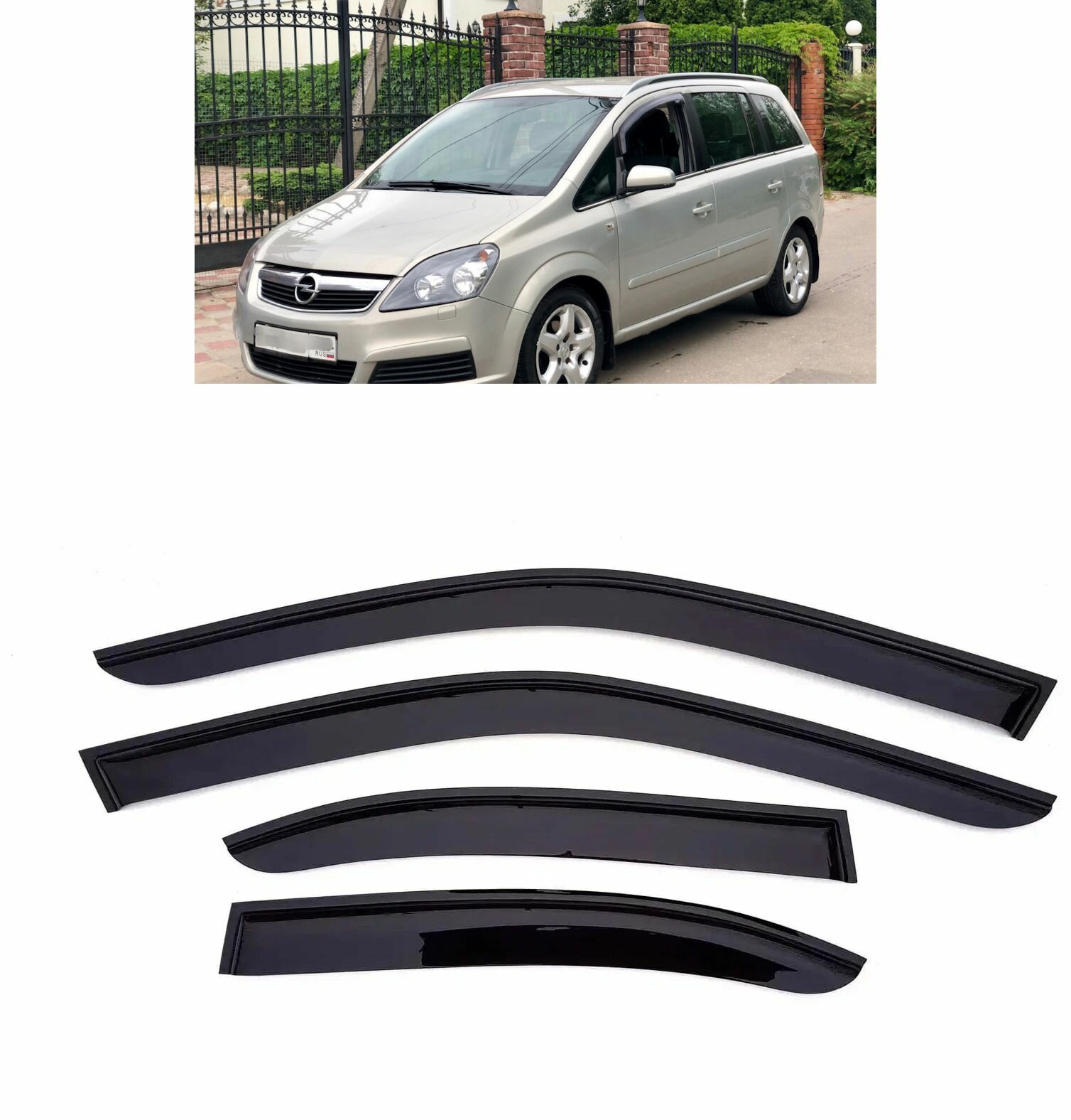Дефлекторы боковых окон OPEL Zafira Опель Зафира B (2005-2008)