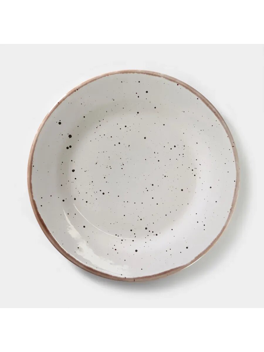 Тарелка обеденная d=24 см Punto bianca фарфоровая