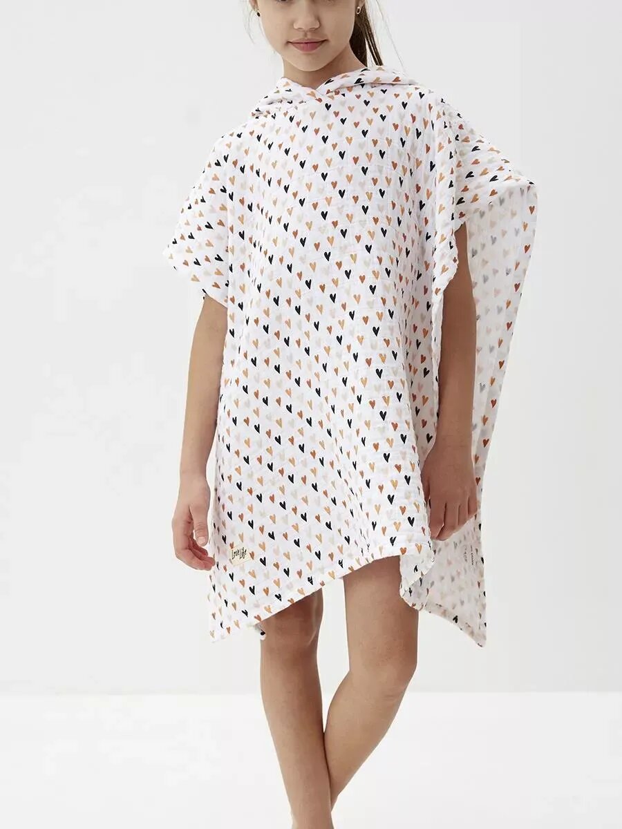 Полотенце пончо детское муслин